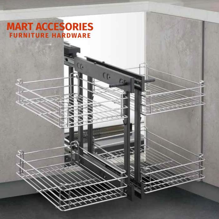 Jual Rak Sudut Dapur / Corner Basket /Rak Sudut Dapur Alunium | Shopee ...