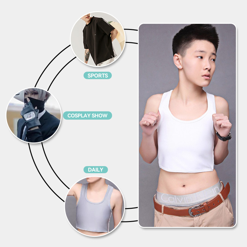 Jual Buckle Breathable Breast Binder Trans Binders Short Women Chest ...