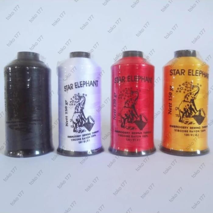 Jual Benang bordir Rayon Star Elephant 150gr per pcs | Shopee Indonesia