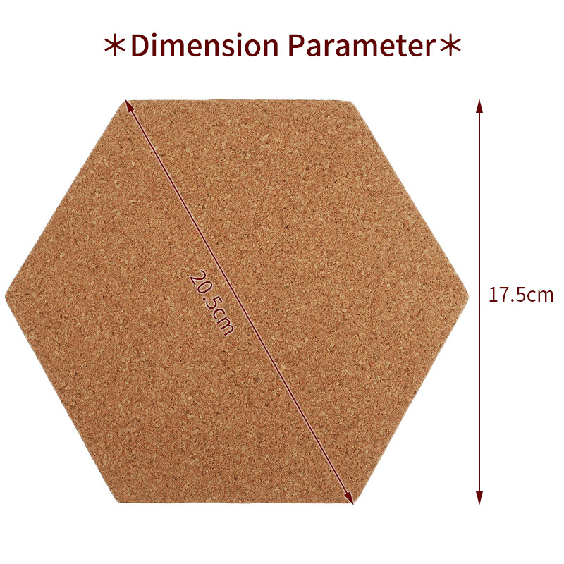 Jual Innovative Equilateral Hexagon Cork Stickers DIY Decorative ...