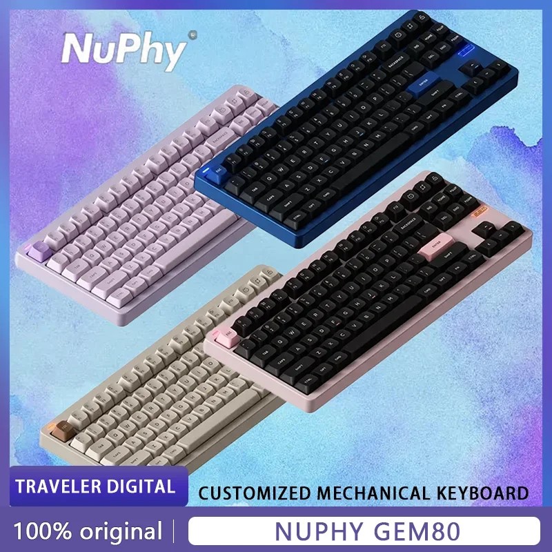 Jual NuPhy Gem80 Mechanical Keyboard Aluminium Alloy RGB VIA/QMK Wired ...