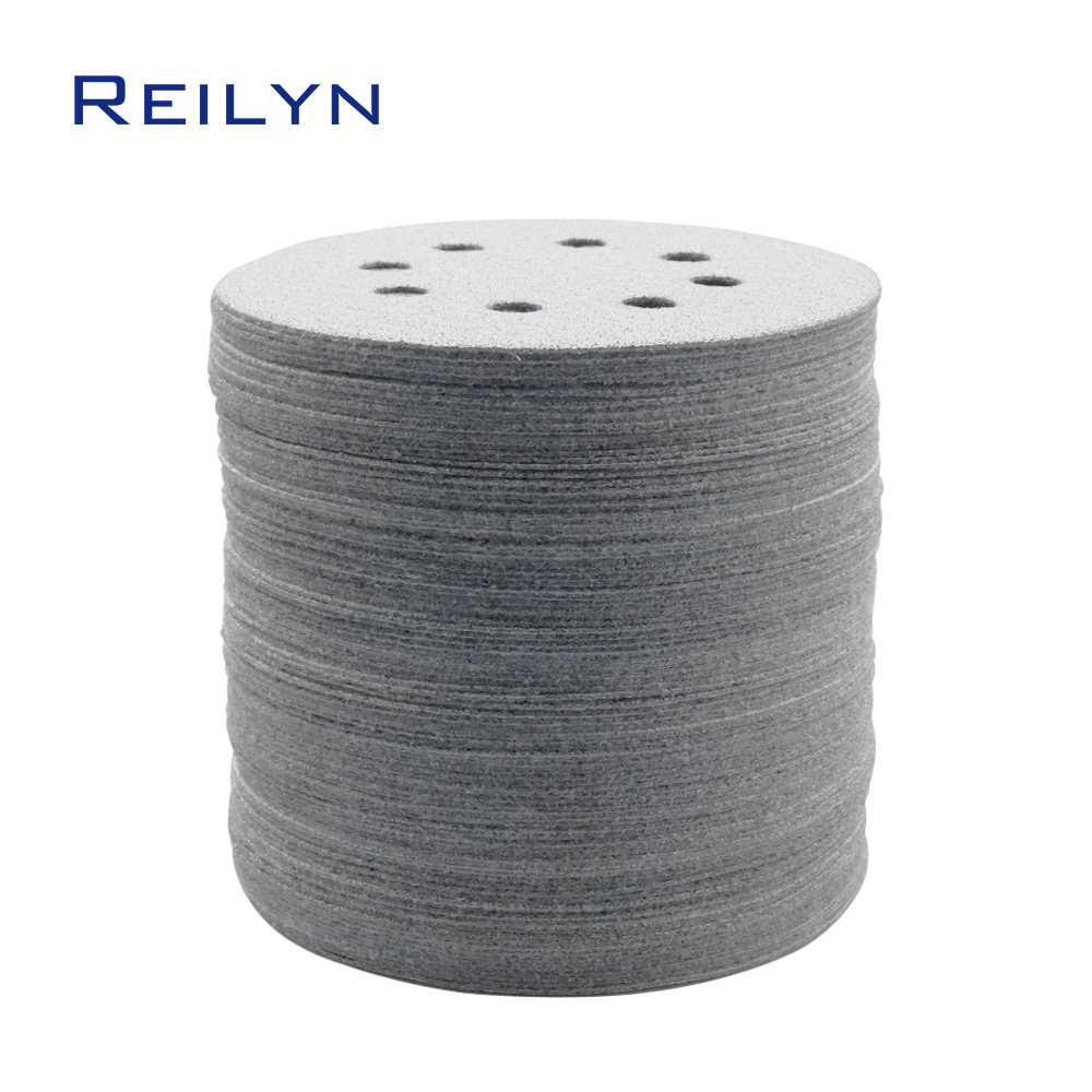 Jual 100Pcs 5-Inch 8-hole Sandpaper Orbital Grinder Polishing Discs ...