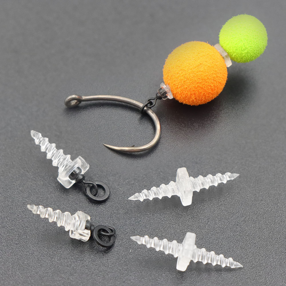 Jual 20Pcs Carp Fishing Bait Screws With Round Swivel Ring Pop Up ...