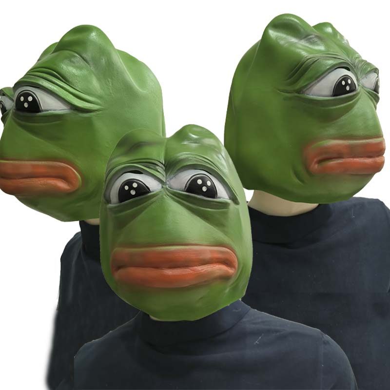 Jual The pepe frog Head Mask meme Helmet Halloween Movie Character ...