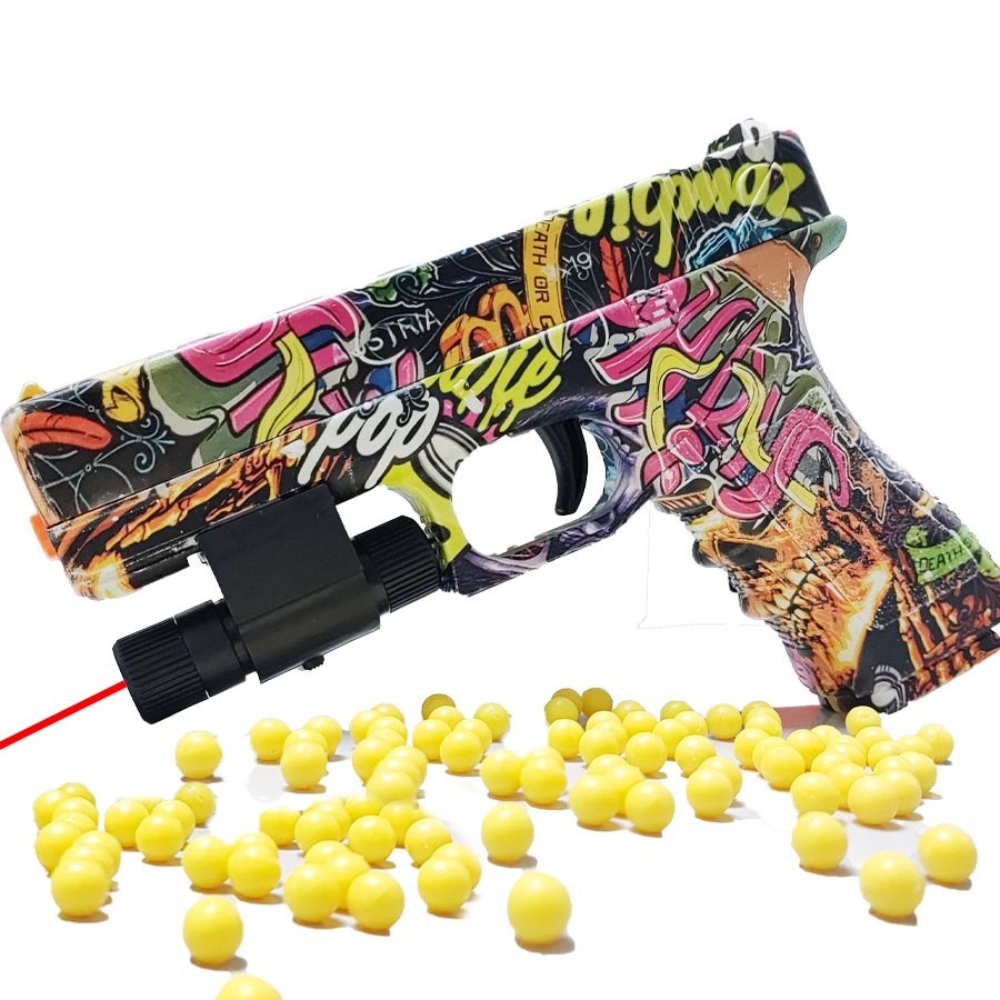 Jual Manual G17 Soft Bullet Toy Gun Foam Ball Airsoft Pistol Launcher ...