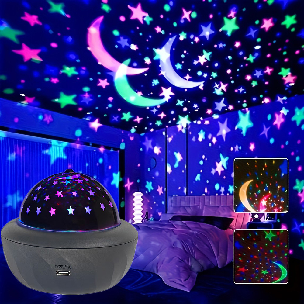 Jual USB RGB Starry Night Sky Projector Lamp with Moon&Stars Night ...