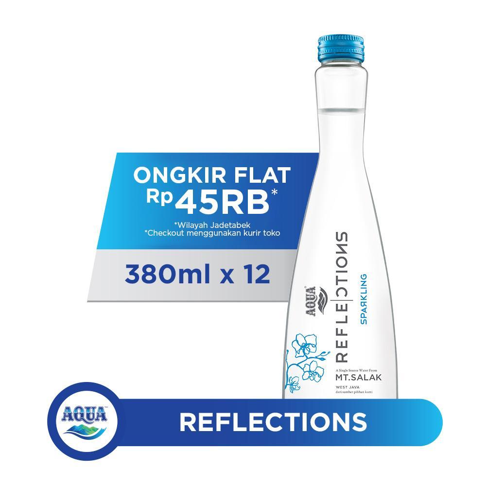 Jual AQUA Air Mineral Reflections Sparkling 380ml x 12 botol (1 box ...