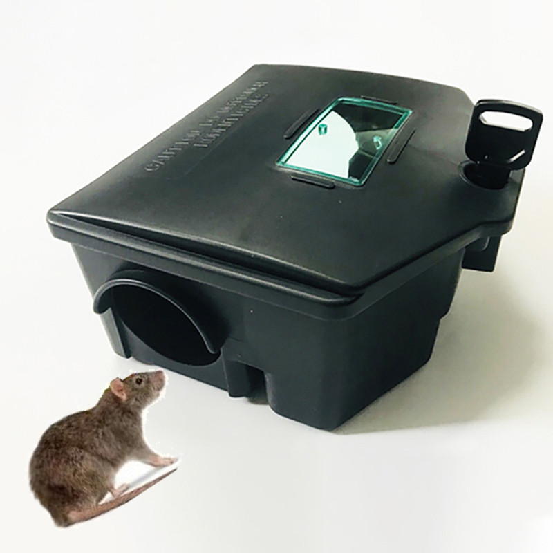 Jual New Humane Plastic Lockable Rat Bait Station Mouse Trap Box with ...