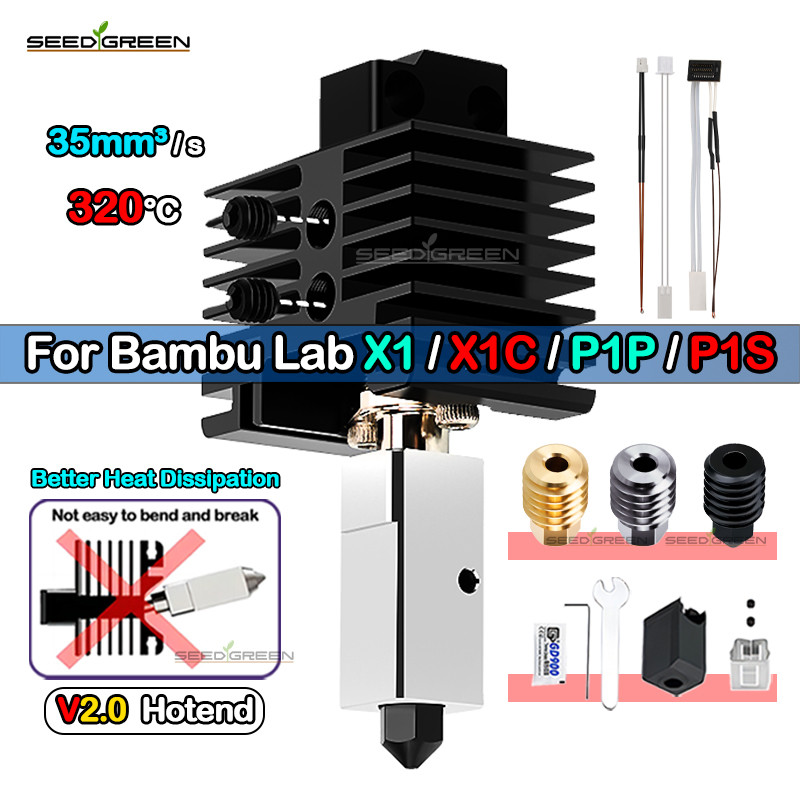 Jual Bamboo X1 X1C X1E P1P P1S Thermistor Bambu Lab Hotend New Upgrade ...