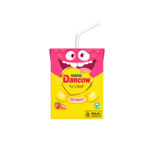 Jual DANCOW UHT FORTIGRO STRAWBERRY 110 ML | Shopee Indonesia