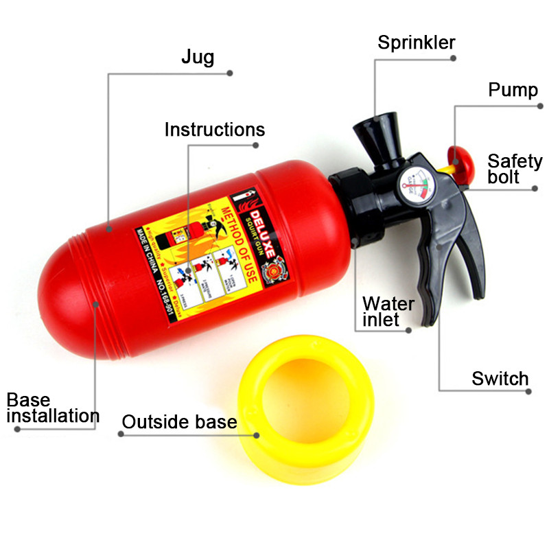 Jual Kids Firefighter Toy Fire Extinguisher Water Blasters Children ...