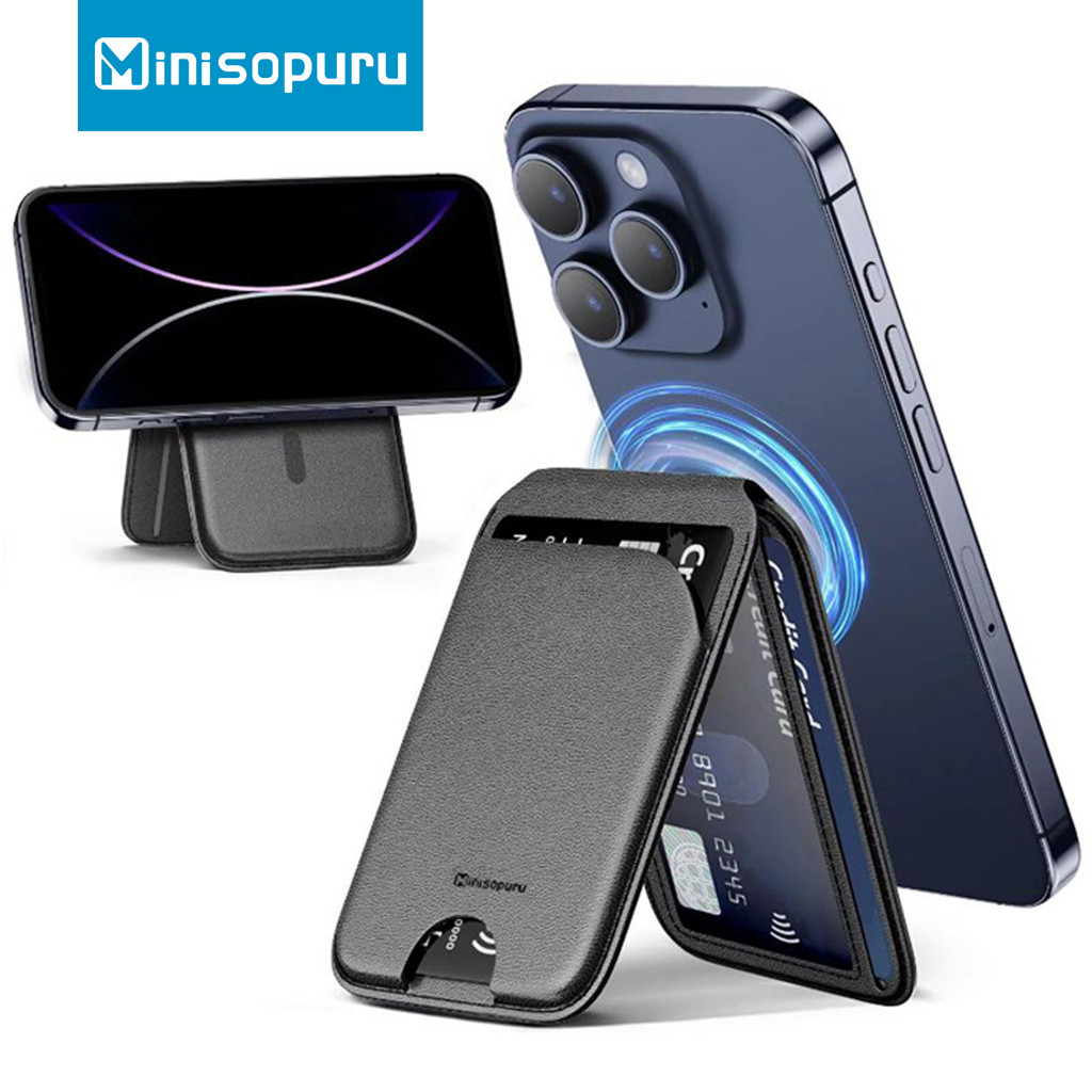 Jual Minisopuru Magnetic Wallet Phone Stand for iPhone17 16 15 14 ...