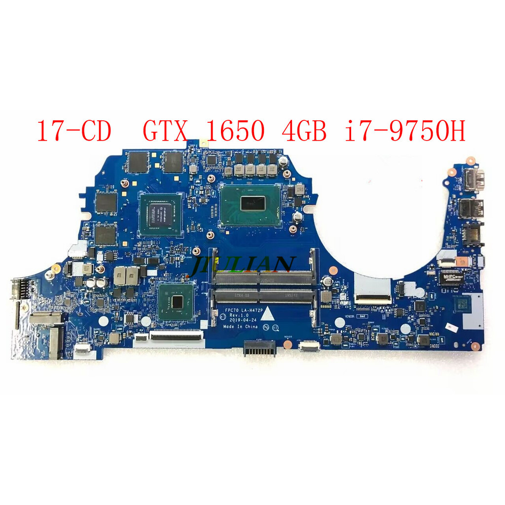 Jual Original Mainboard For HP 17-CD Gaming Motherboard GTX 1650 4GB i7 ...