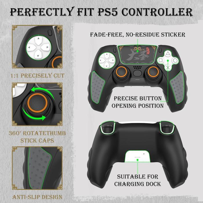 Jual 5s3y- Iine Silicon Stick Ps5 Dualsense Protective Case Black Myth ...