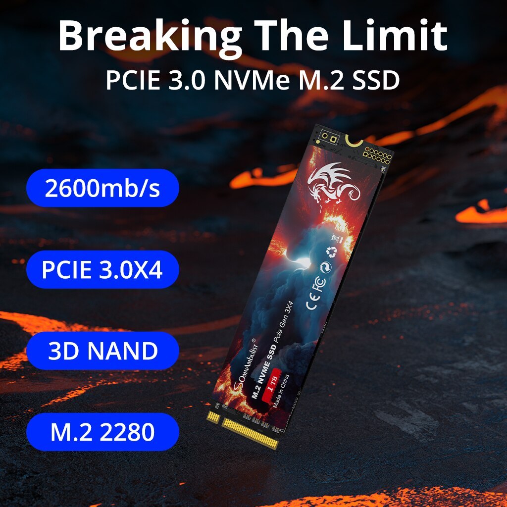 Jual SomnAmbulist SSD M2 NVME 128GB 256GB 512GB 1TB SSD M.2 2280 PCIe 3 ...