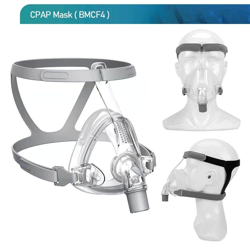 Jual LINTANGG BMC F4 CPAP Full Face Mask With Adjustable Headgear S/M/L ...