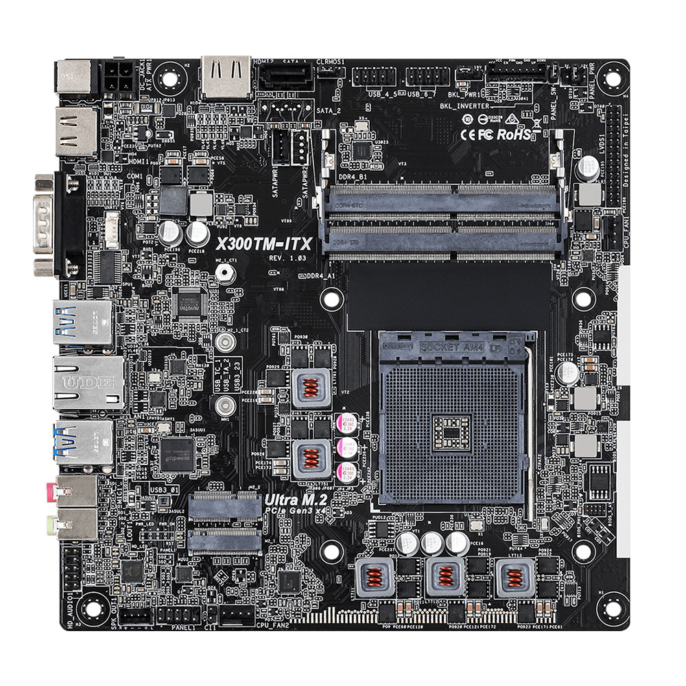 Jual ASROCK New X300TM-ITX Motherboard 64GB Dual Channel DDR4 M.2 MINI-ITX Mainboard Socket AM4 ...