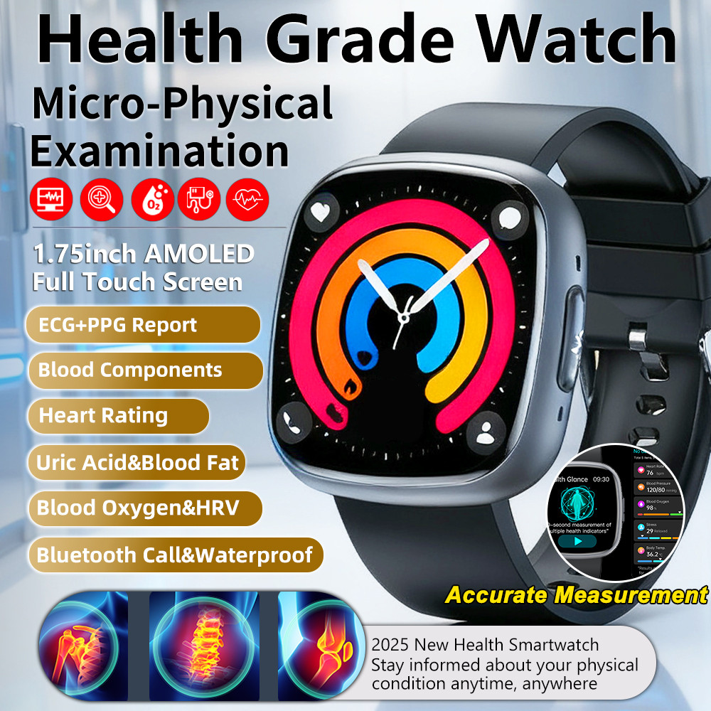 Jual 2025 New Nursing Grade Ecg+Ppg Pulse Therapy Smartwatch Men Blood ...
