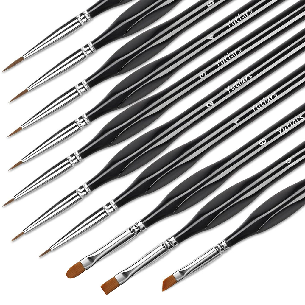 Jual Miniature Paint Brushes, 10Pcs Micro Detail Paint Brushes For ...
