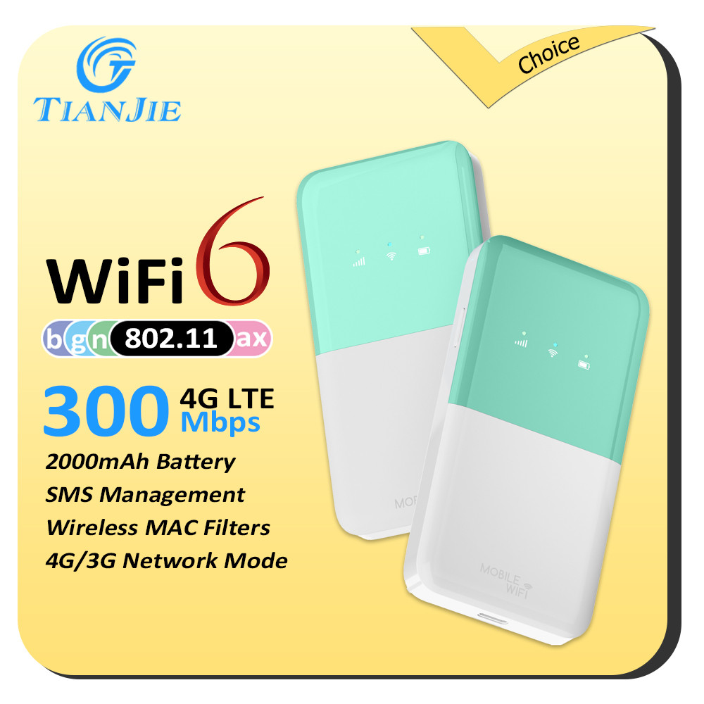 Jual Tianjie Wifi 6 Router 4G Lte Mobile Wifi 300Mb Hight Speed Hotspot ...