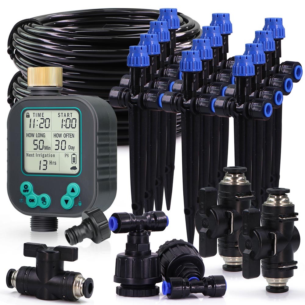 Jual 1/4" Garden Irrigation Timed System Rain Sensor LCD Timer 4/6mm ...