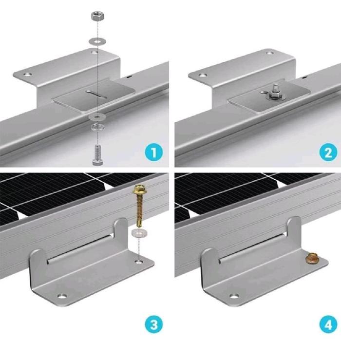 Jual Braket Dudukan Solar Panel Mounting Aluminium Tipe Z untuk Panel ...