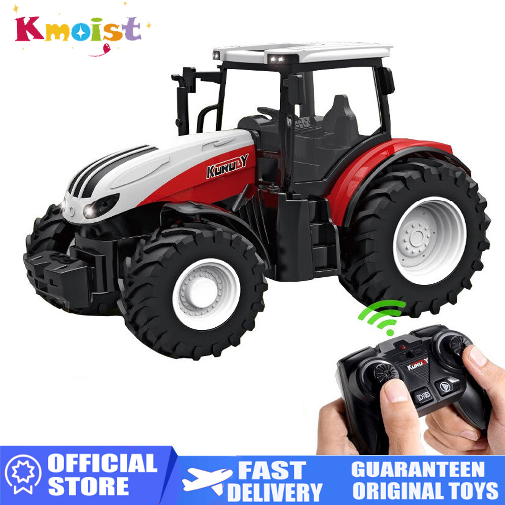 Jual 1/24 Remote Control Car RC Tractor Trailer with LED Headlight Farm ...