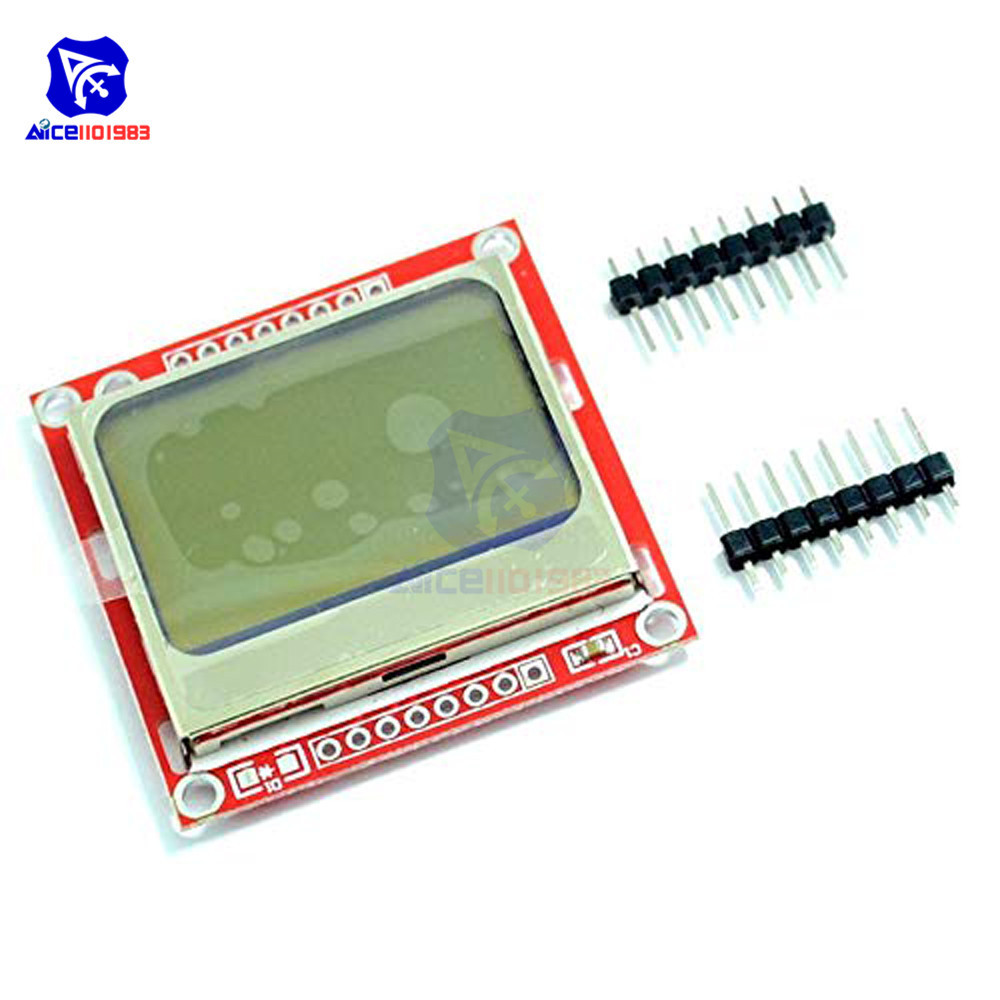 Jual diymore LCD Display Module White/Blue Backlight 84*48 84x48 for ...
