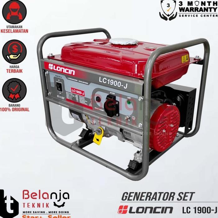 Jual Loncin Generator Set Bensin LC 1900 J Recoil 1000 Watt Genset ...