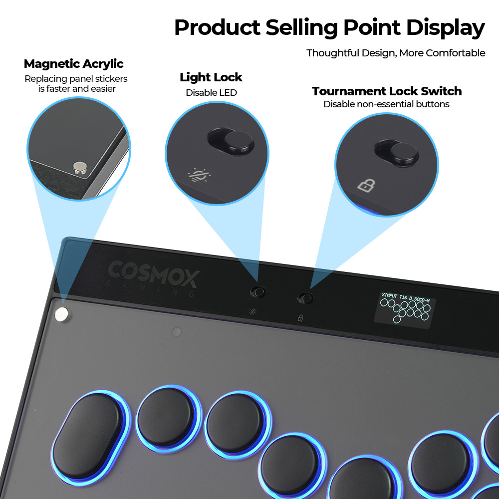Jual Haute42-COSMOX C16S Leverless Controller Joystick Hitbox For ...