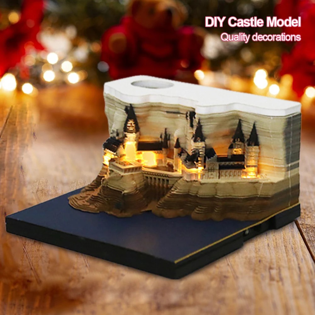 Jual 2025 New Calendar Castle House Sculpture Tear Off Paper 3D Non ...