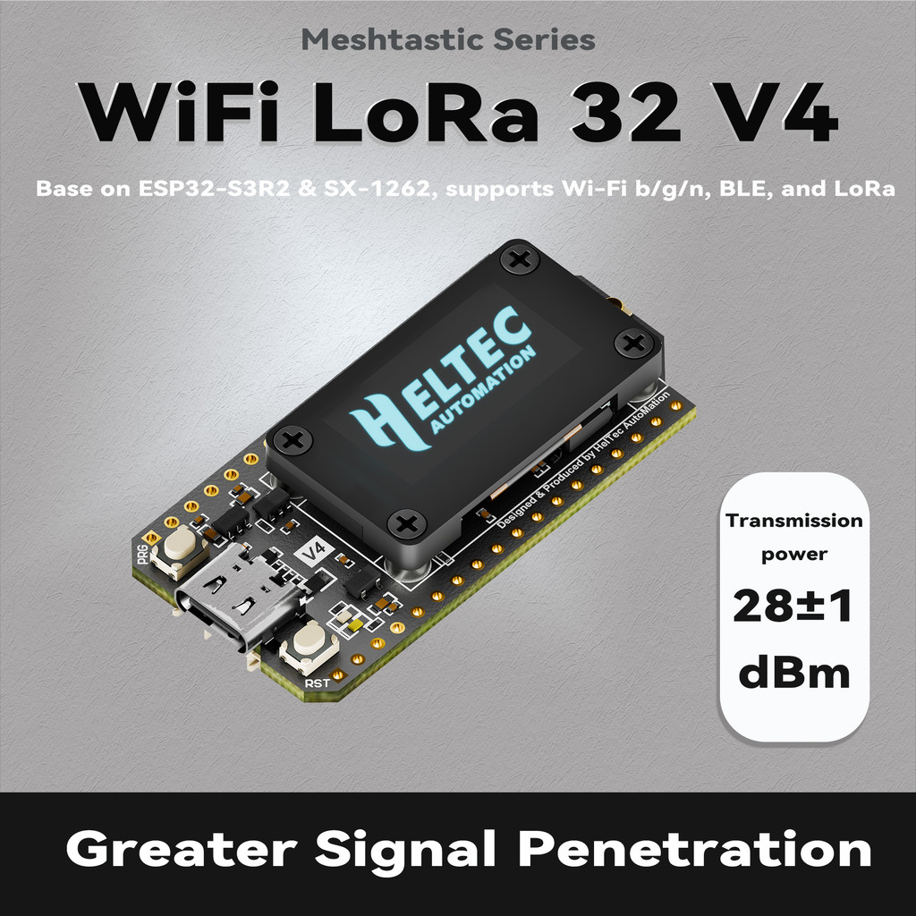 Jual New LoRa 32 V4 Meshtastic ESP32 SX1262 0.96inch OLED Dev-Board Support Solar Powered GPS ...