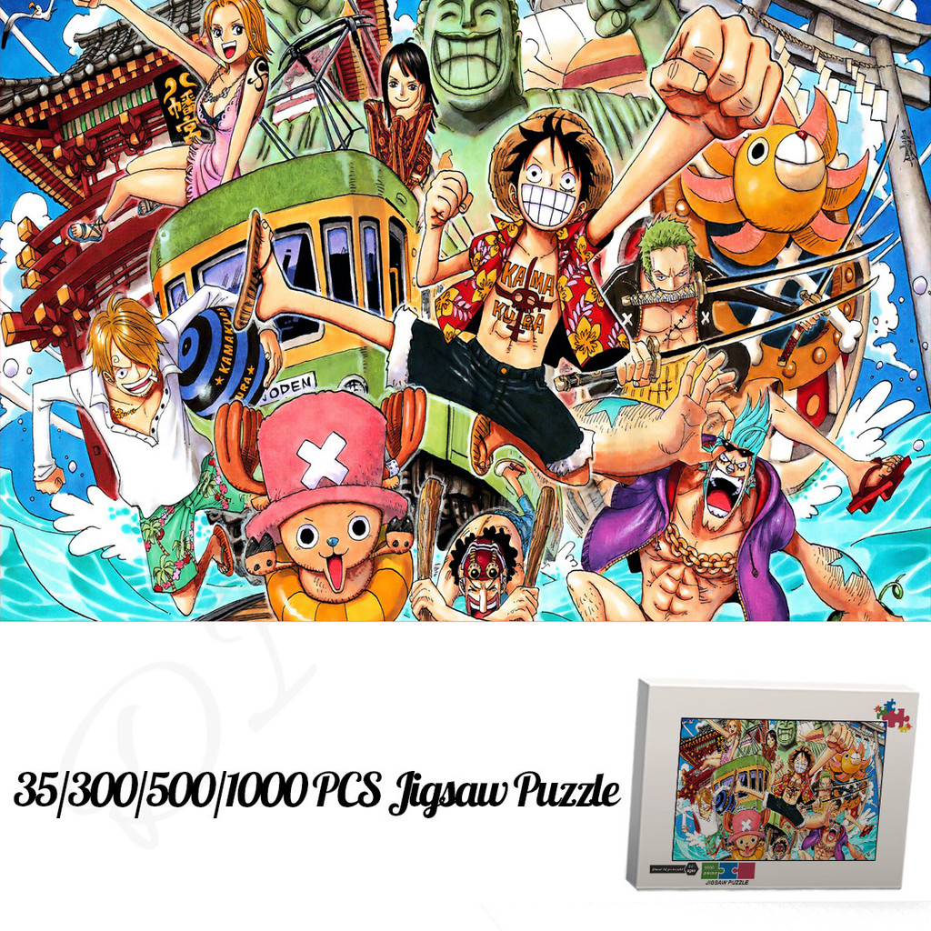 Jual One Piece Oil Painting Puzzles for Kids Cartoon Anime Characters ...