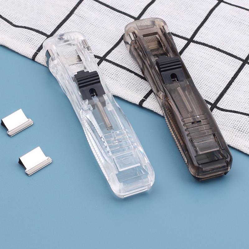 Jual Mini Traceless Hand Push Stapler Reusable Paper Book File Binding ...