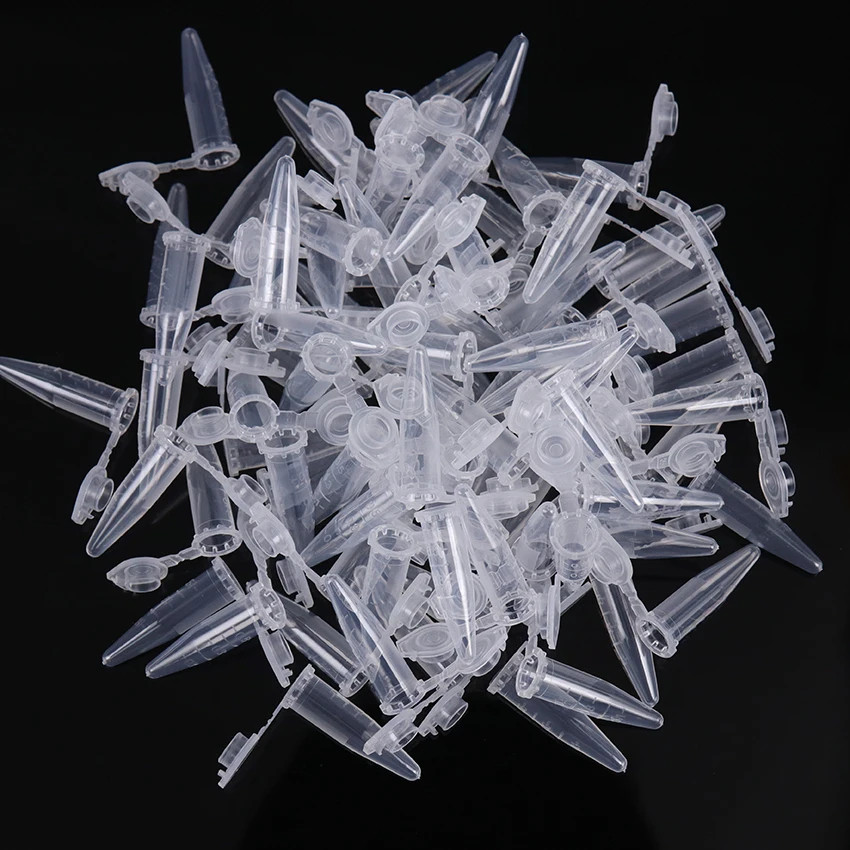 Jual 0.5ML Clear Micro Test Tube Centrifuge Tubes Vial Snap Cap ...