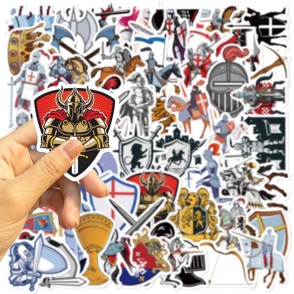 Jual 50Pcs Medieval Knight Graffiti Stickers Crusader Templar ...