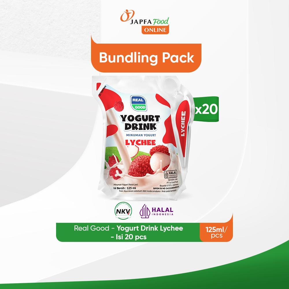 Jual Real Good Yogurt Drink Rasa Lychee 125ml - Isi 20 pcs | Shopee ...