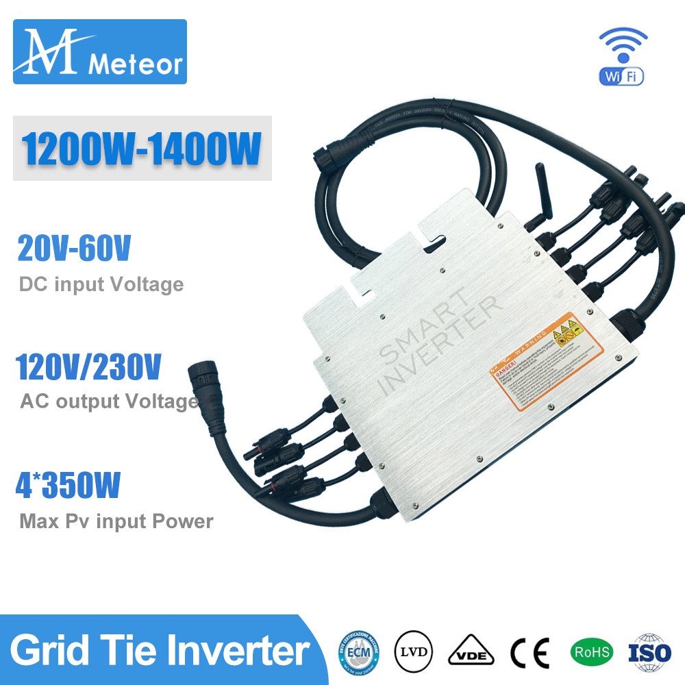 Jual 1200W 1400W Solar Grid Tie Micro Inverter with WIFI Smart APP ...