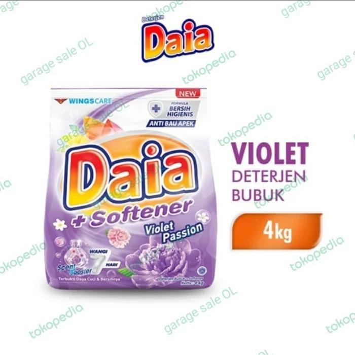 Jual Top daia violet 4kg detergent plus softener deterjen bubuk muraahh ...