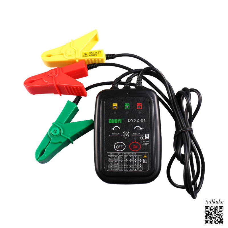 Jual Phase Sequence Tester Non Contact Phase Sequence Meter Three Phase ...