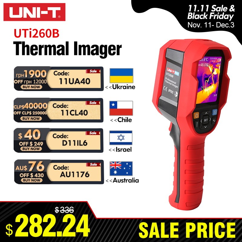 Jual UNI-T UTI260B UTI260A Thermal Imaging Camera 256X192 Pixels ...