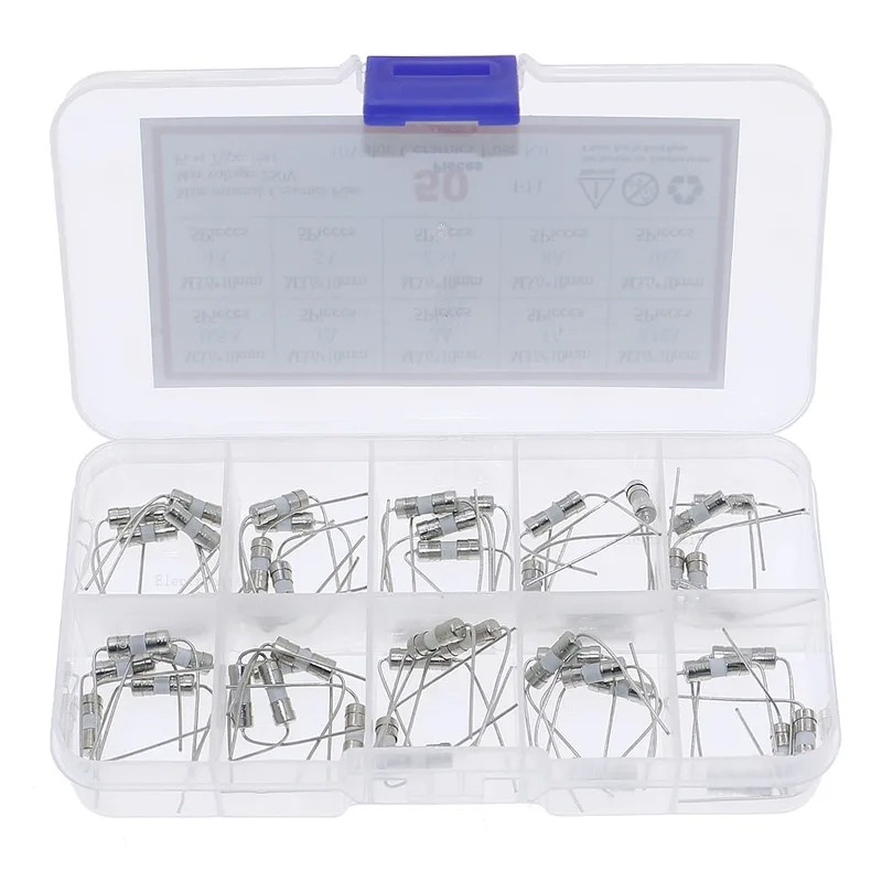 Jual 50Pcs 10Value 3.6x10mm with a pin Fast Break Ceramic Fuse Tube ...