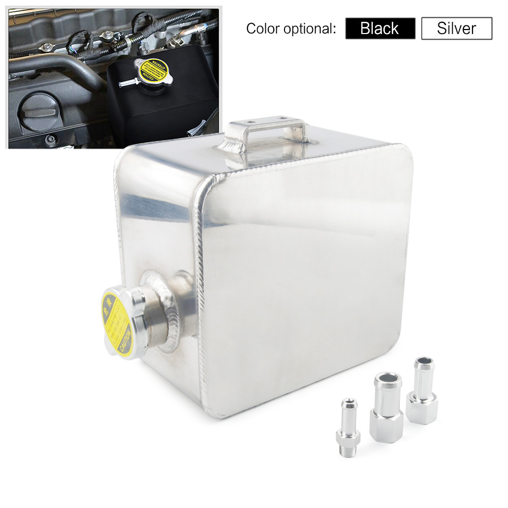 Jual NEW 2L Litre Black, silver Polished Alloy Header Expansion Water ...