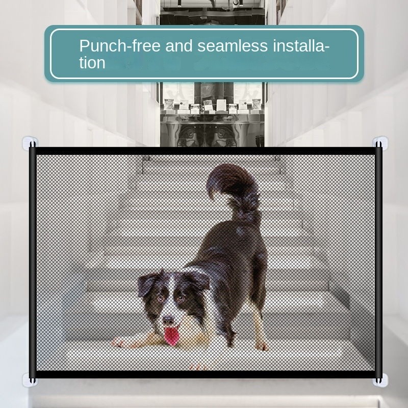 Jual Adjustable No Drill Pet Gate - Anti-Cat Barrier with Mesh Panel ...