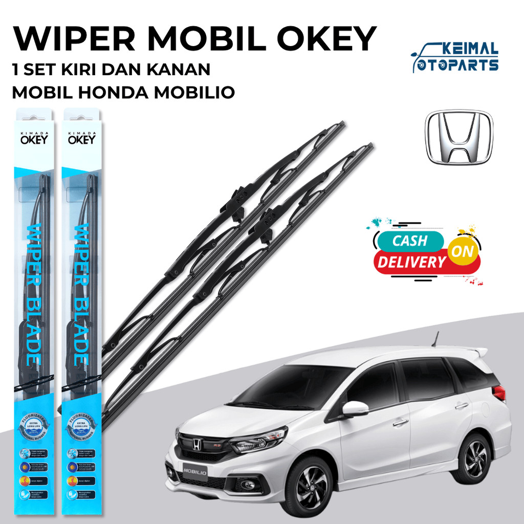 Jual Wiper Blade Honda Mobilio Rangka Besi Pembersih Kaca Depan Mobil 1 ...