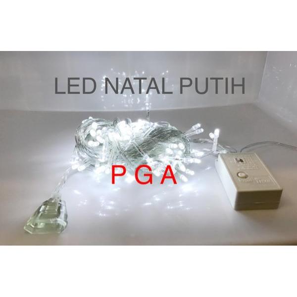 Jual LAMPU NATAL LED / LAMPU HIAS LED / LAMPU DEKORASI LED PUTIH / 100 ...