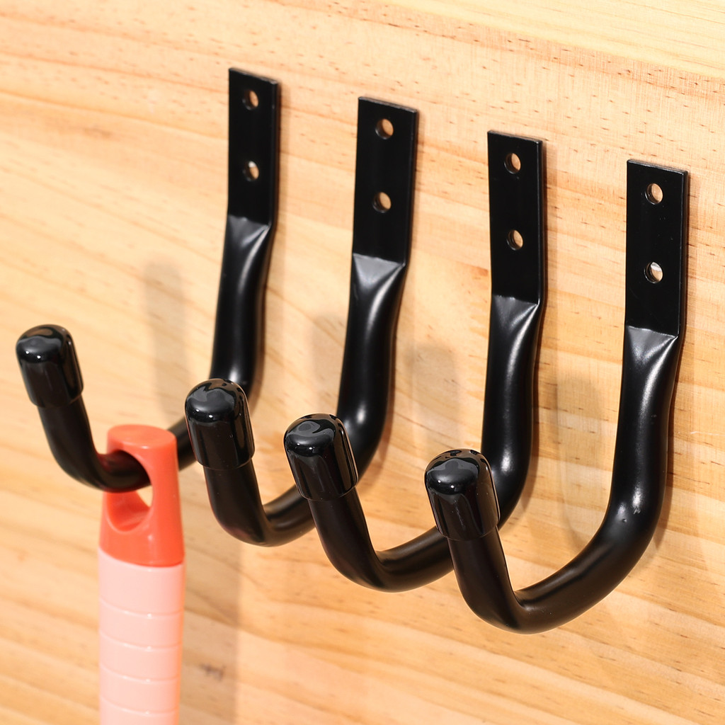 Jual Wall Mounted Garage Hooks Metal Heavy Duty J Shaped Hanging Hook for Bike Garden Hose ...