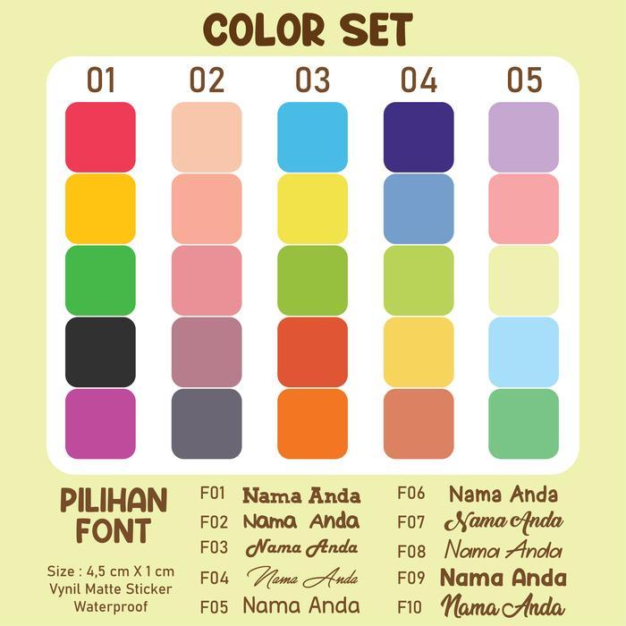 Jual 1zq0- Sticker Label Pensil Pen Spidol Custom Nama | Shopee Indonesia