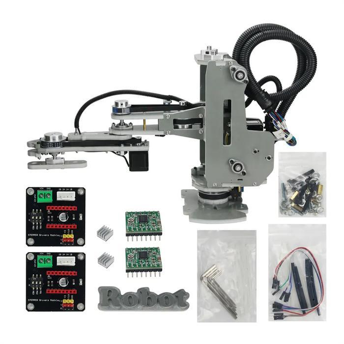 Jual Assembled Scara 4 Axis Stepper Motor Robot Mechanical Arm Hand ...