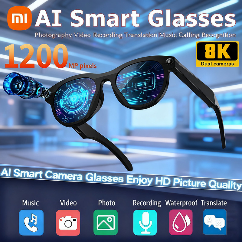 Jual Xiaomi 8K AI Smart Glasses HD Color Changing Chat GPT 1200MP ...